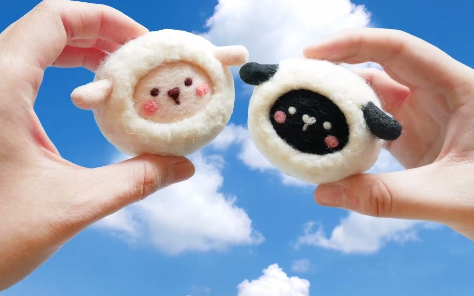 【羊毛毡】数绵羊羊毛毡小羊羊咩咩小团子教程