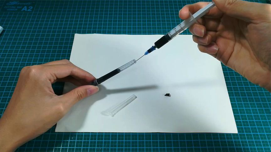 魔改直液式走珠笔_自己添墨水