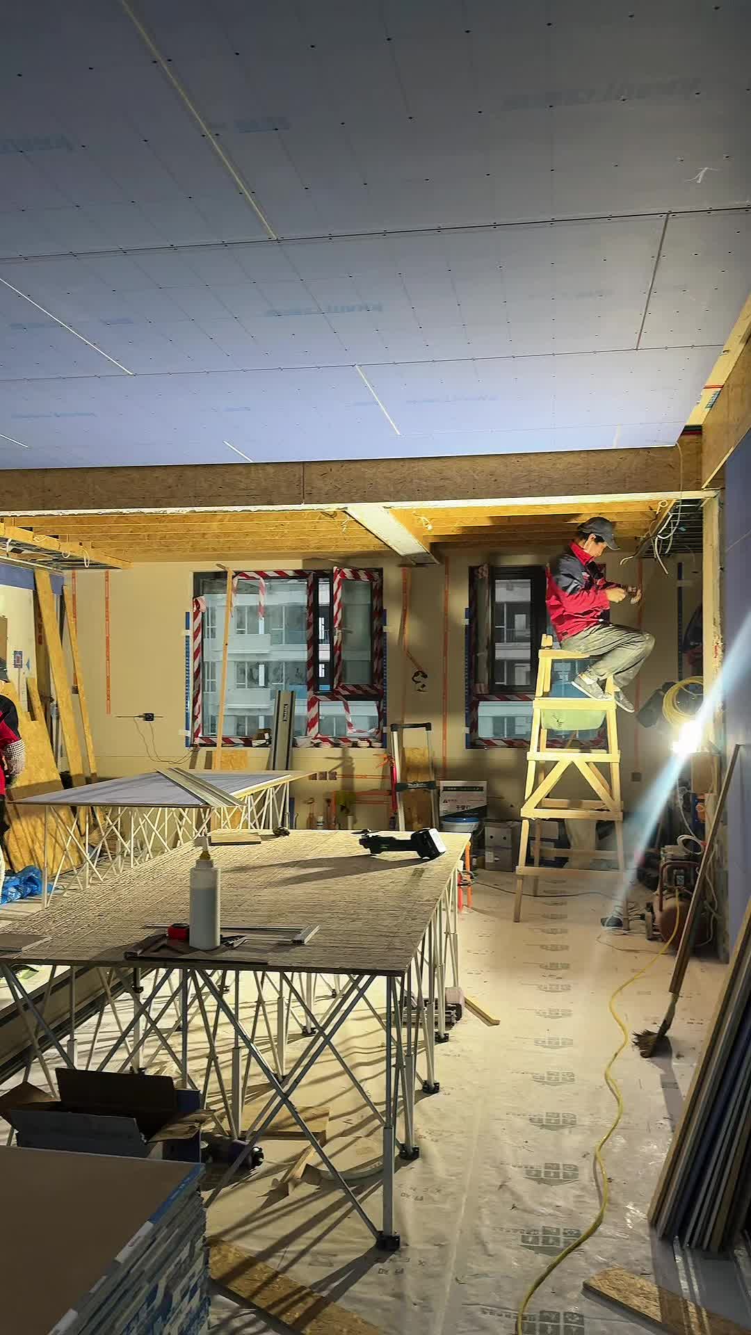 “工地巡检记录”关于设计师的强迫症! #淄博臻岳 185m²工地木工...