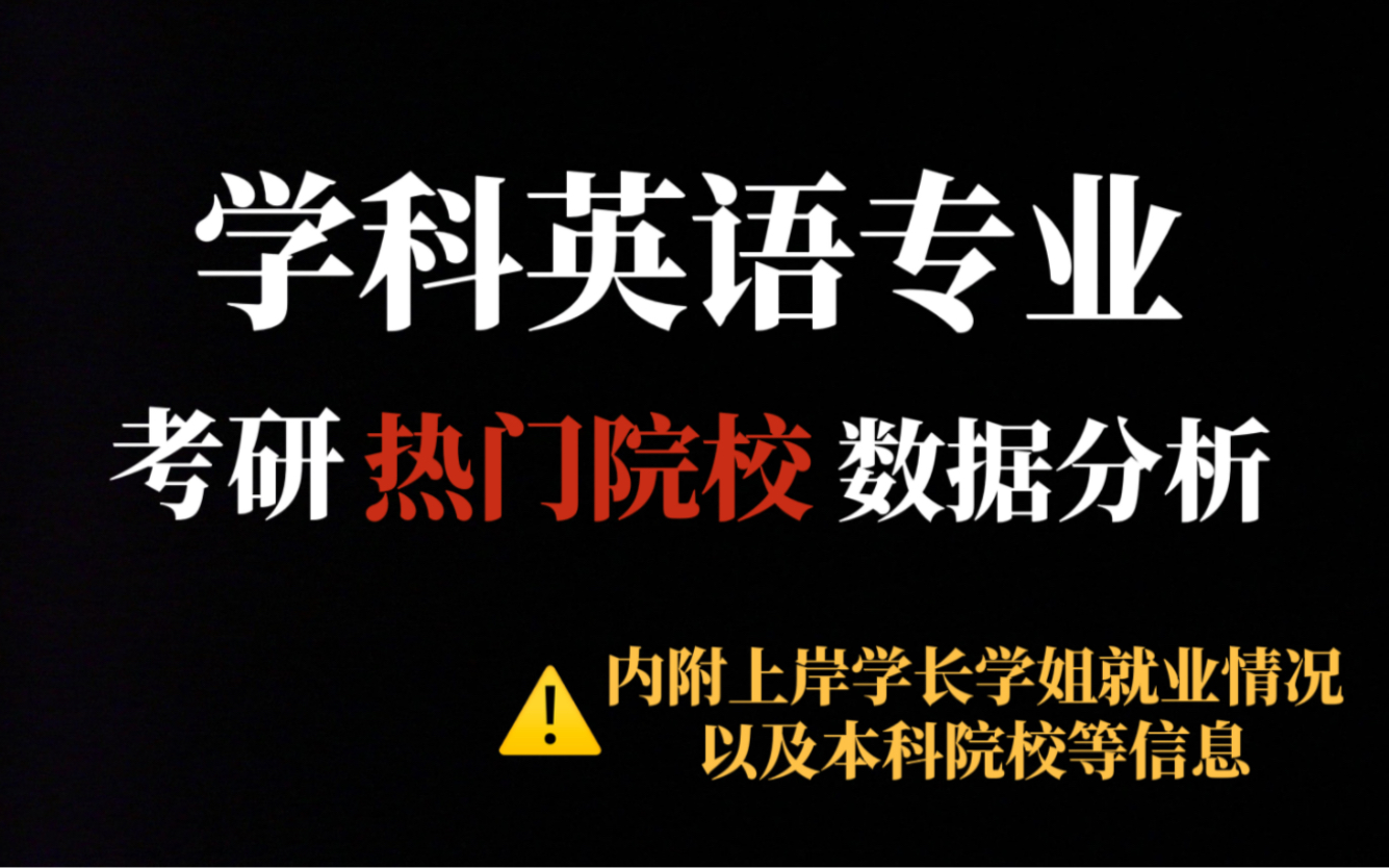 学科英语考研如何择校?附4所档次不同的院校推荐