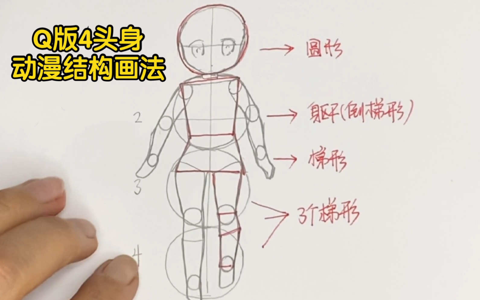 Q版4头身动漫结构画法,干货哦