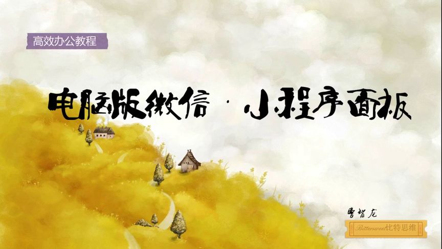 【原创教程】电脑版微信•小程序面板