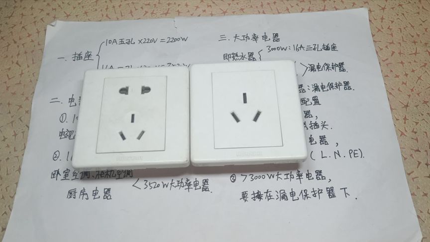 电工知识:家里的插座有10A和16A的,分别能带动多大功率?