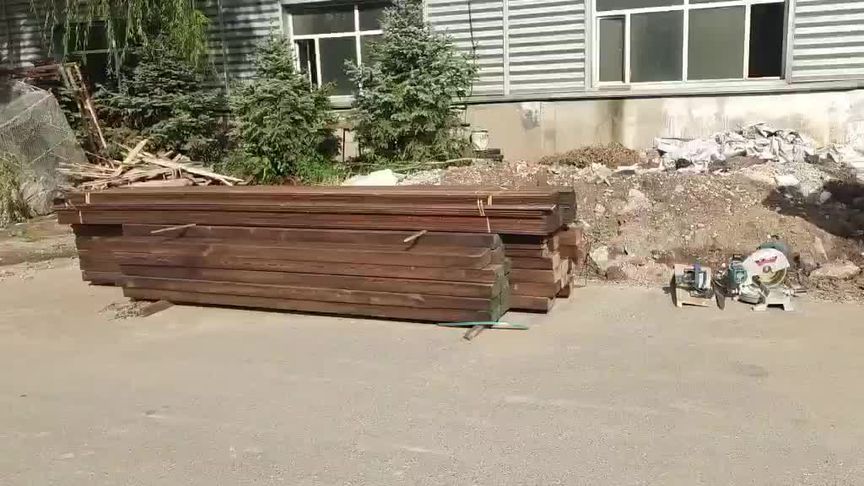 #防腐木工程 #施工现场实拍 #传承千年的榫卯结构 #木结构