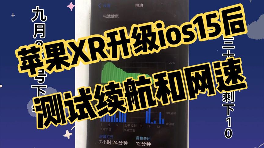 苹果XR升级ios15后的续航和网速