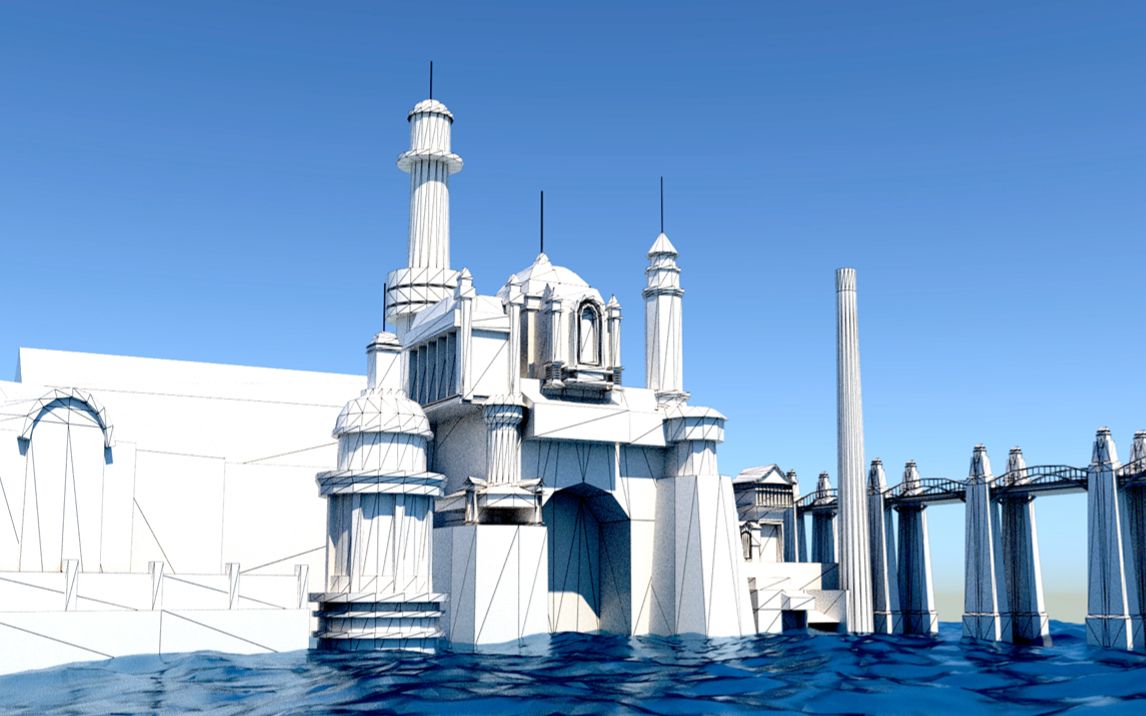 【Maya大场景建模教程】爆肝四小时只为让你学会Maya ‘海上工业城...