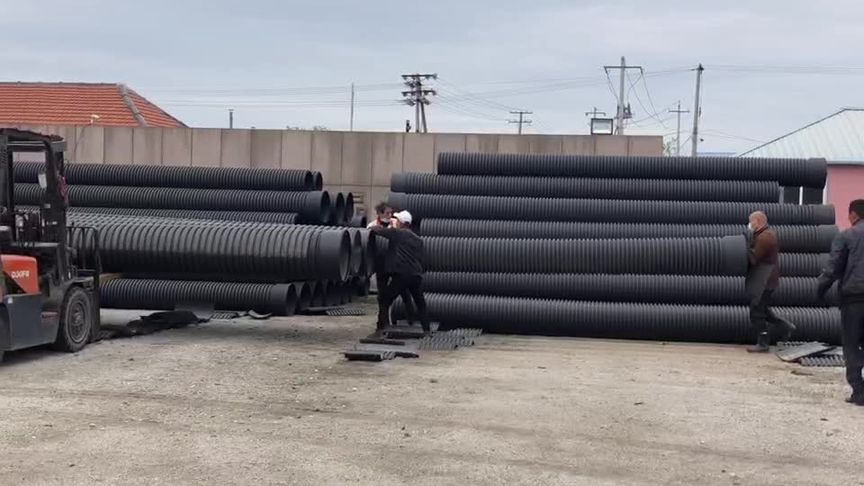 #莱州鲁禹管业 #专业生产hdpe双壁波纹管 #新农村建设工程