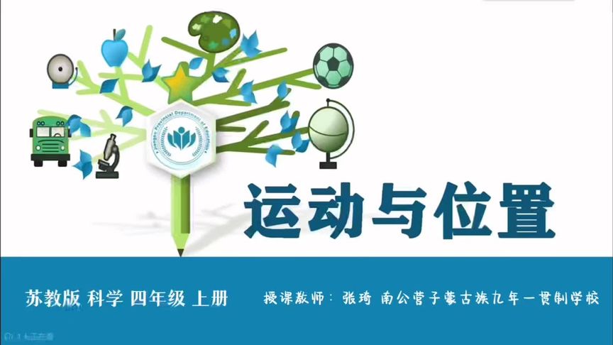苏教版科学四年级上册系列微课持续更新～第五课 运动与位置