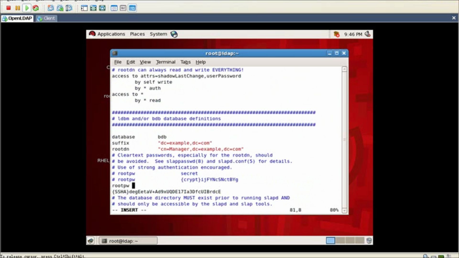 【RHEL Linux】【服务器配置全程实录】配置OpenLDAP&NFS配置...