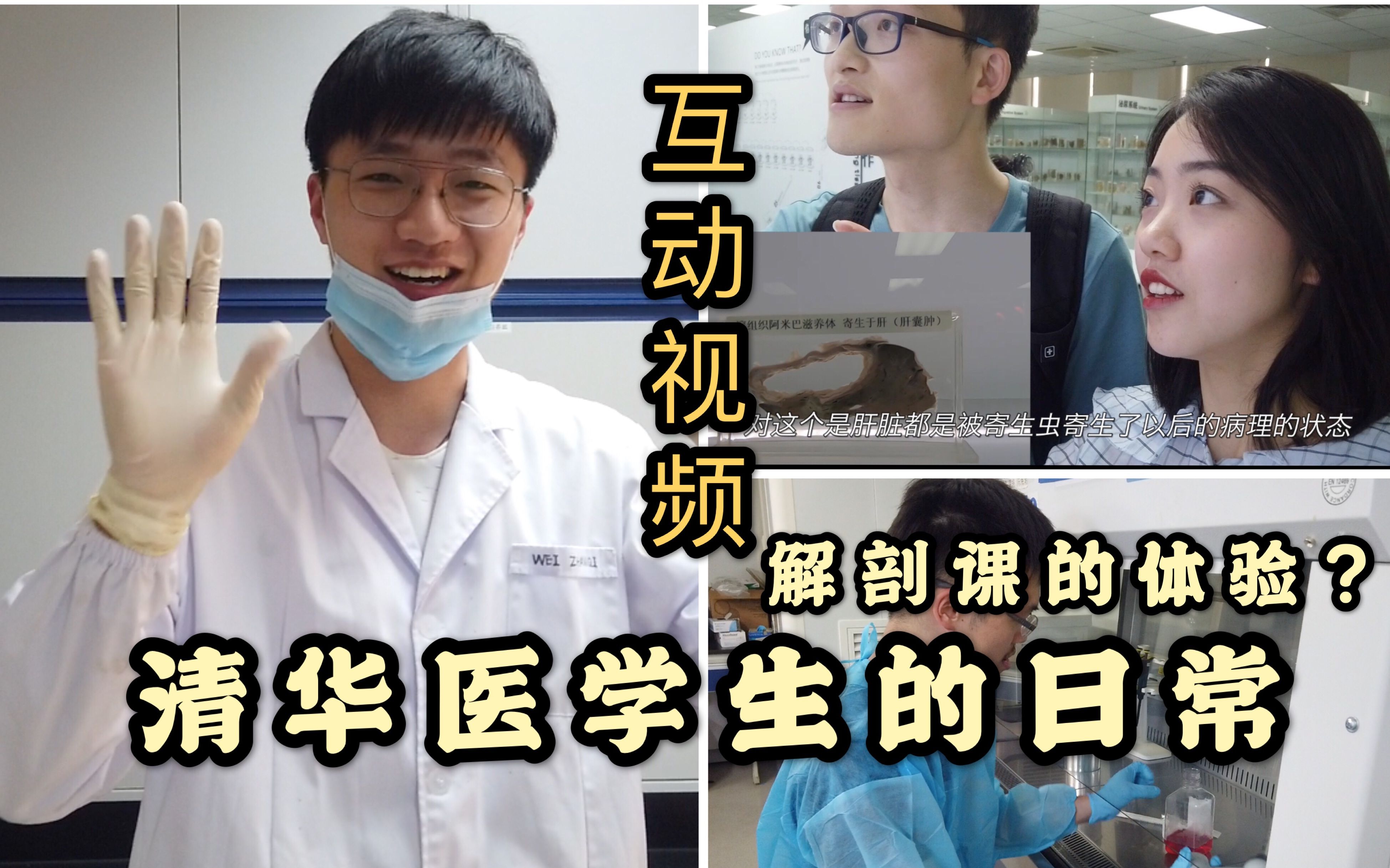 清华大学医学生的日常【探秘人体解剖实验室&标本馆】互动视频|医学...