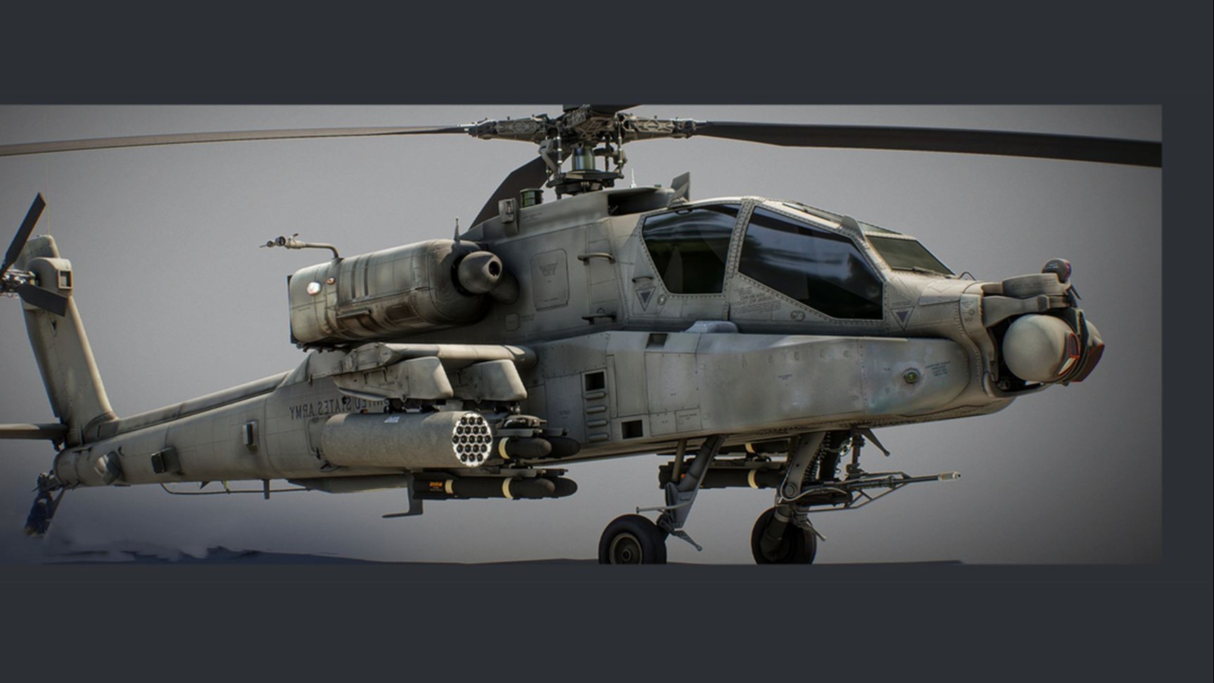 高精度3D模型!1款Blender长弓阿帕奇武装直升机飞机3D模型,带贴图...
