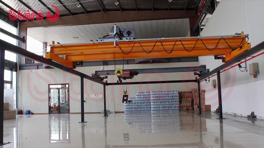 欧式双梁起重机运行演示_百达力欧_桥式起重机厂家