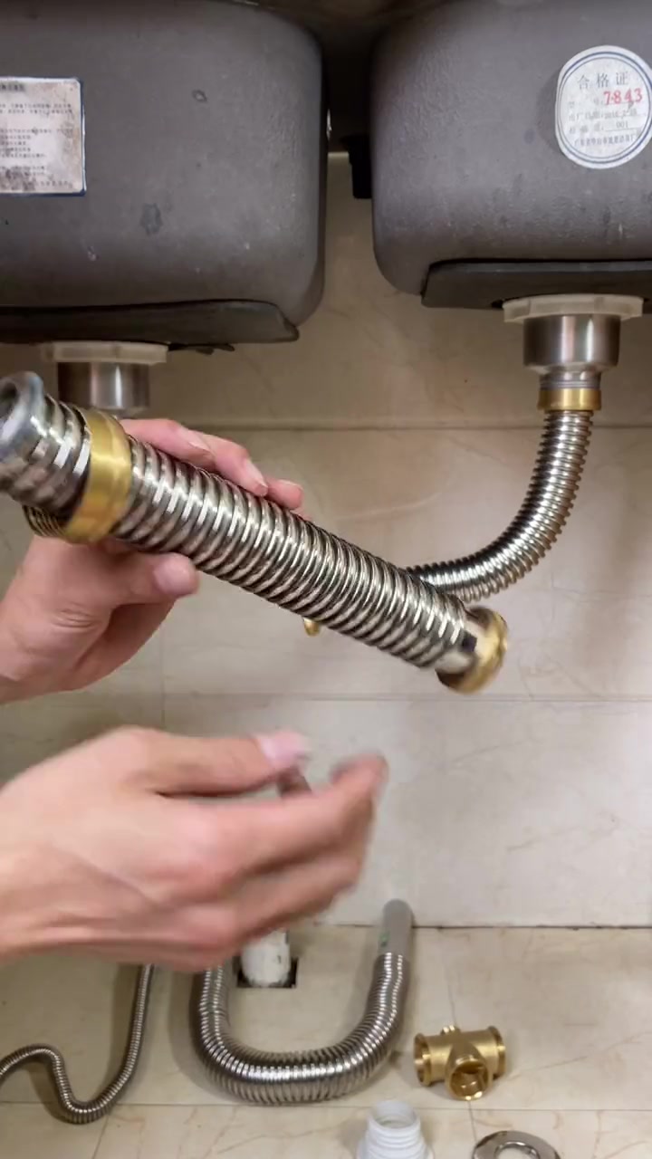 厨房水槽304不锈钢下水管安装教程,拍摄不易,感谢点赞ߑ�ߑ