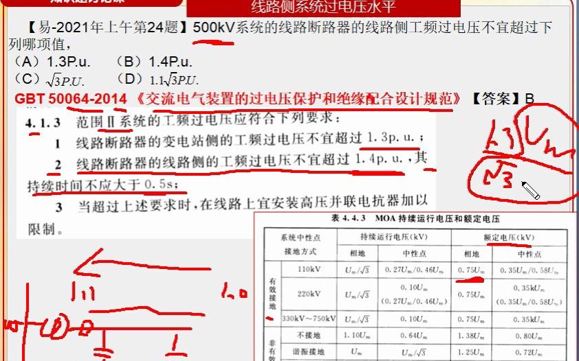 枫叶注电线路过电压水平