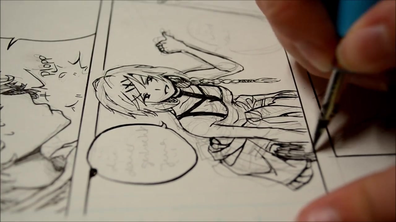 【插画】用G笔画动漫人物#001