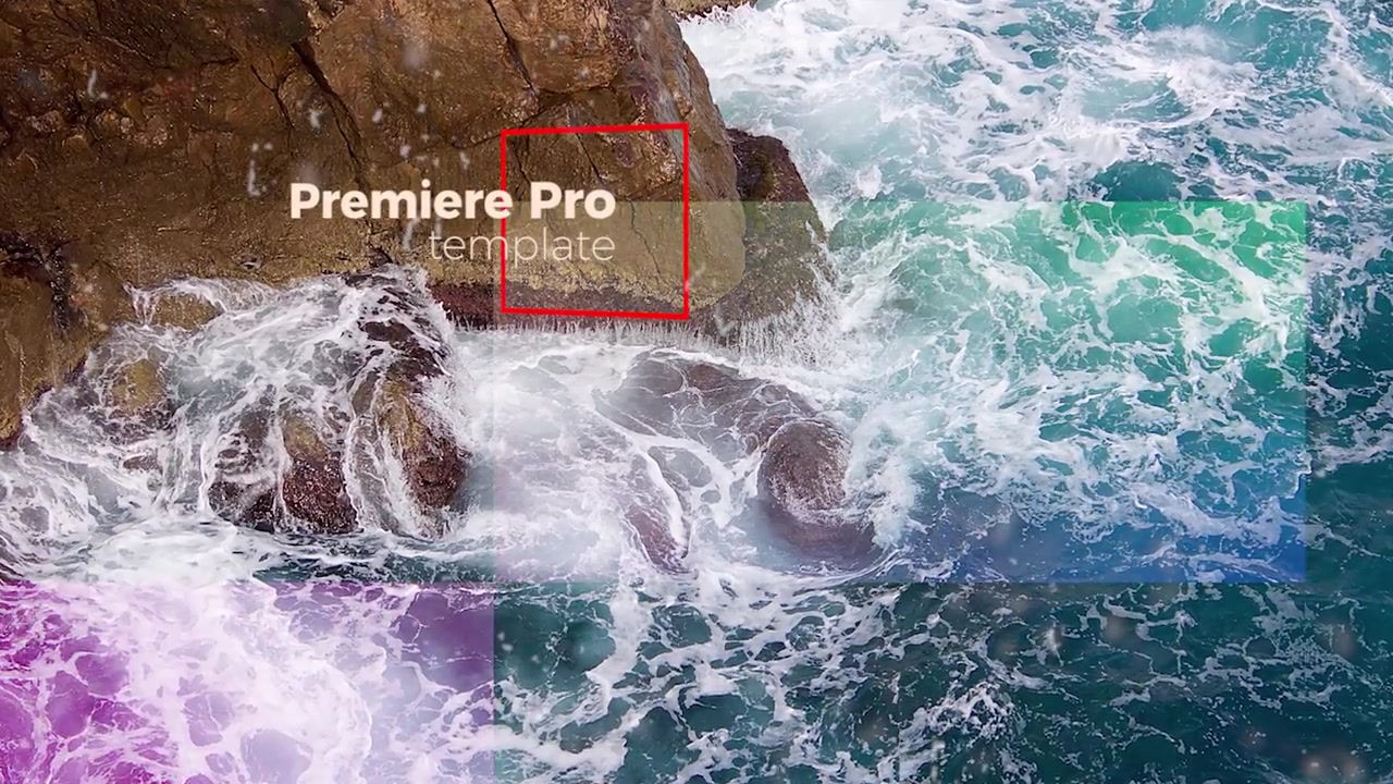 Pr模板-方块拼贴图片展示PR模板