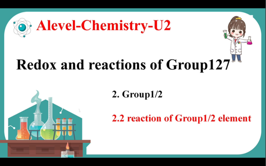 【U2-14】氧化还原第二部分- group12-单质的三大类反应(O2,Cl2和H2O)