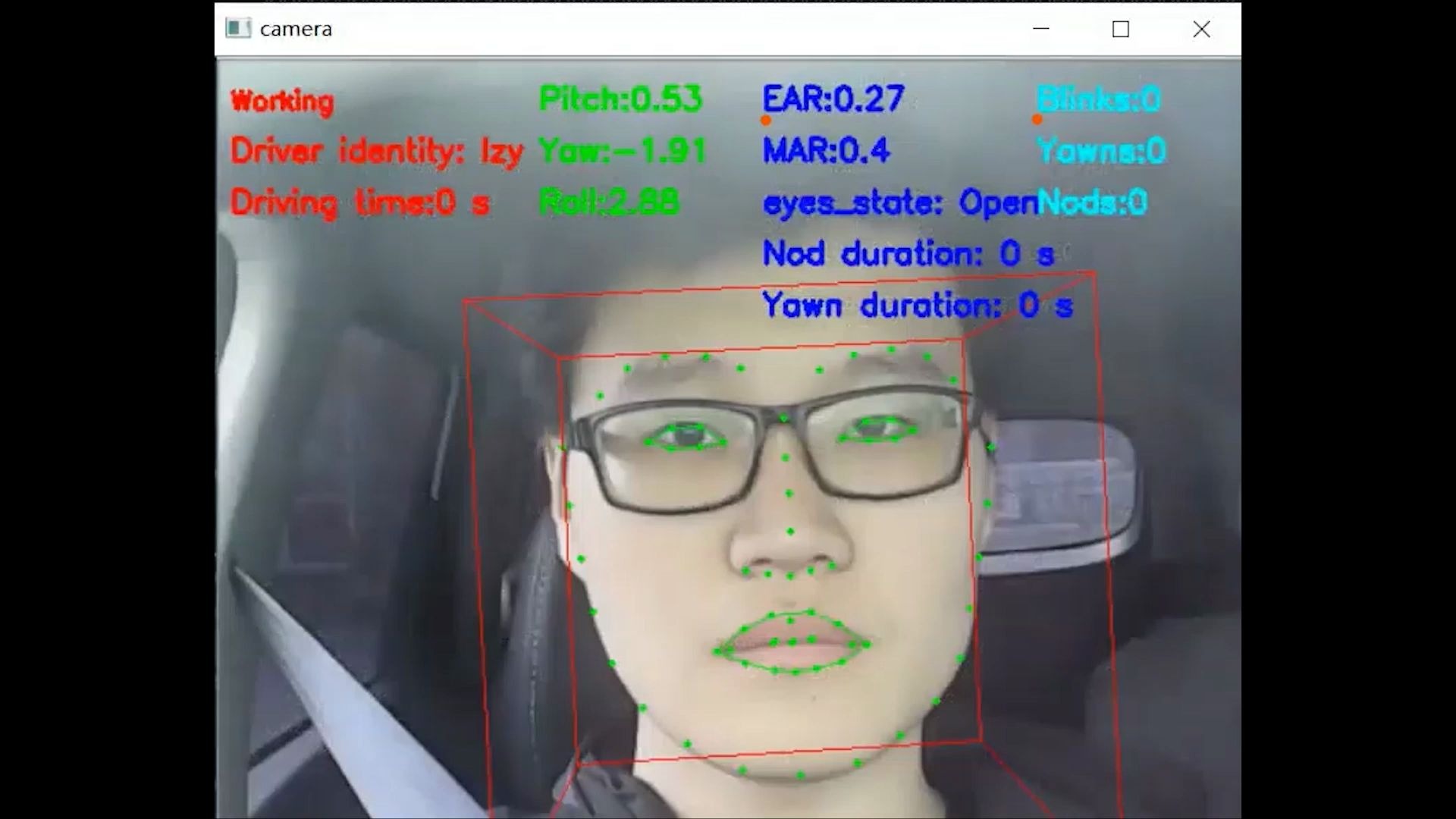 基于OpenCV-Python的人脸跟踪和特征分析的驾驶疲劳预警系统设计