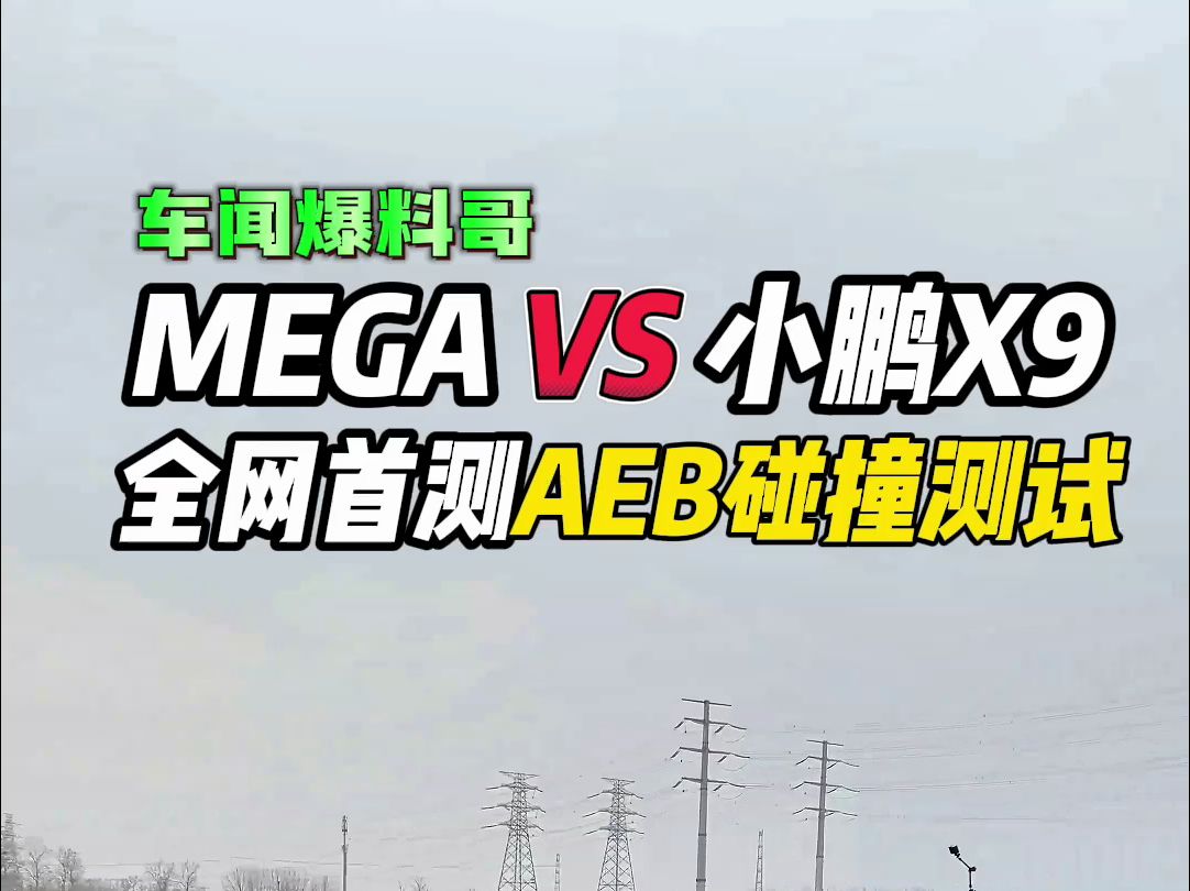 全网首测理想MEGA对比小鹏X9 AEB碰撞测试!