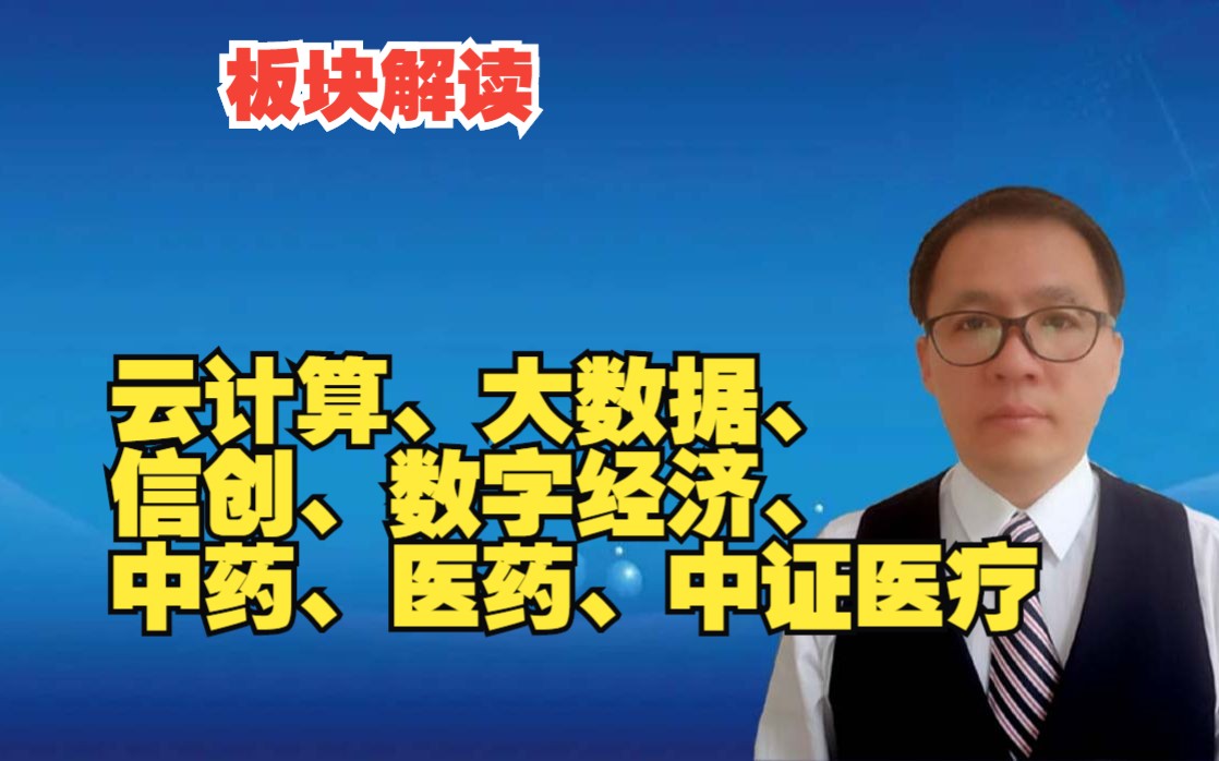 云计算、大数据、信创、数字经济、中药、医药、中证医疗等