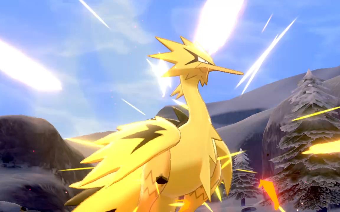 异色伽勒尔闪电鸟!雷鸣蹴击!宝可梦剑盾_单机游戏热门视频