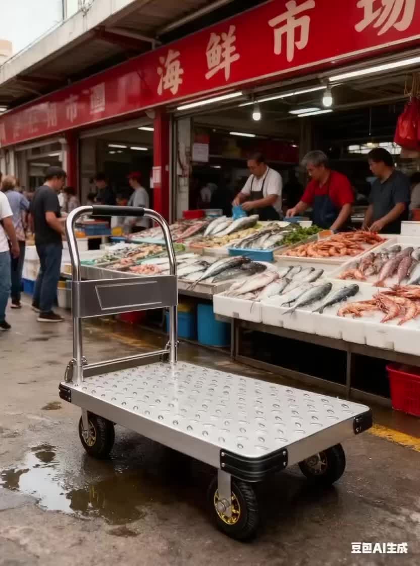 别再为手推车不经用而烦恼!这款加厚钢板手推车,真材实料,承重能力...