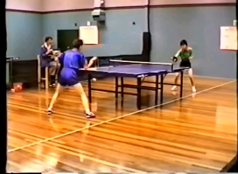 1995年澳大利亚乒乓球公开赛女单半决赛 洪剑芳(澳大利亚)对东童多...
