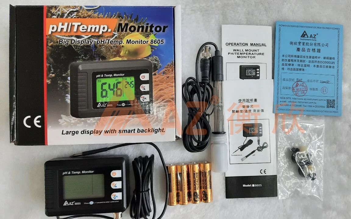 【开箱体验】AZ衡欣 8605 壁挂酸碱/温度测量仪