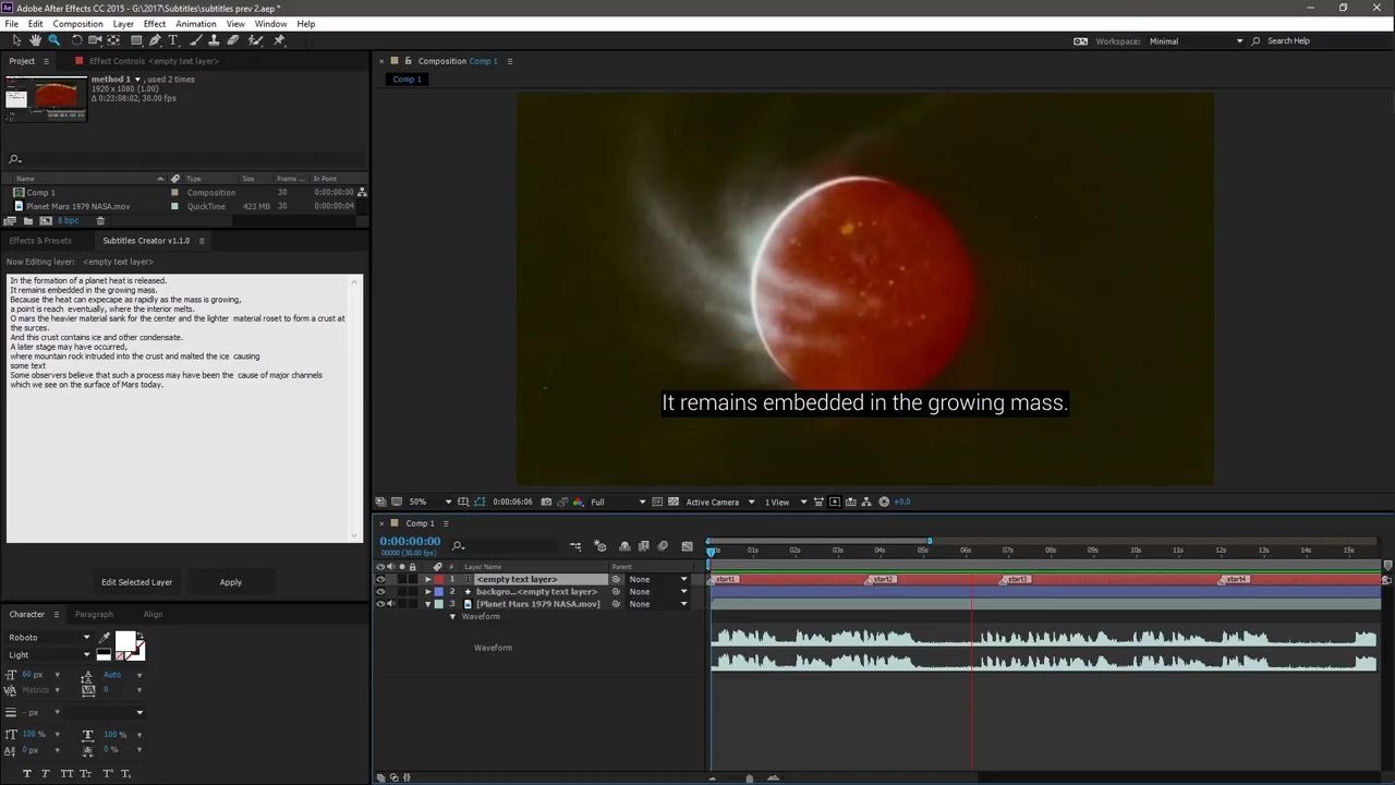 导入导出SRT字幕文件创建修改工具AE脚本Social Media Video ...