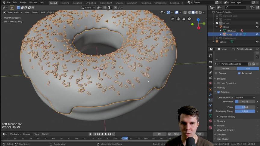Blender -新手入门学习-关于粒子使用