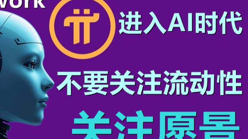 Pi Network宣布正式进入AI时代,不要关注流动性关注愿景,我们怎么办?
