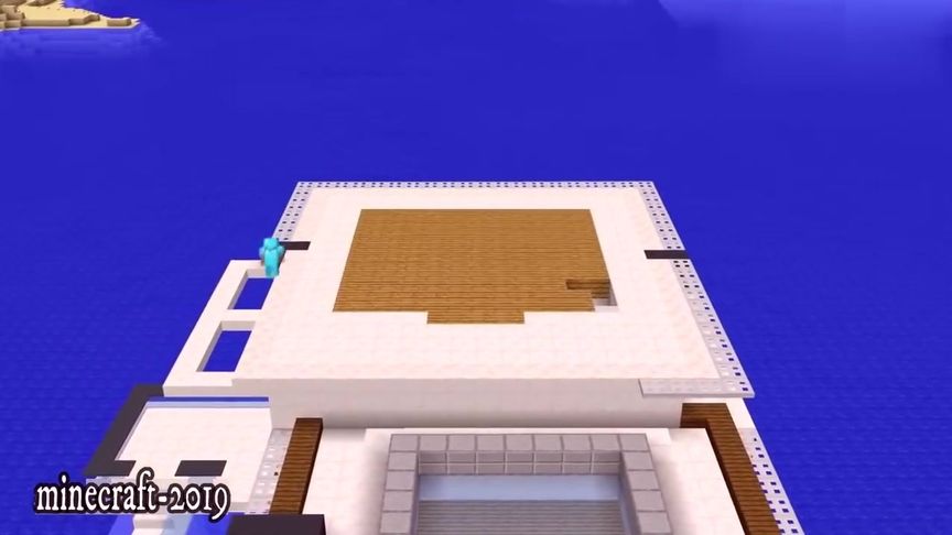 我的世界游戏:你们有在海上建造房子吗?MC老玩家教你打造豪华房