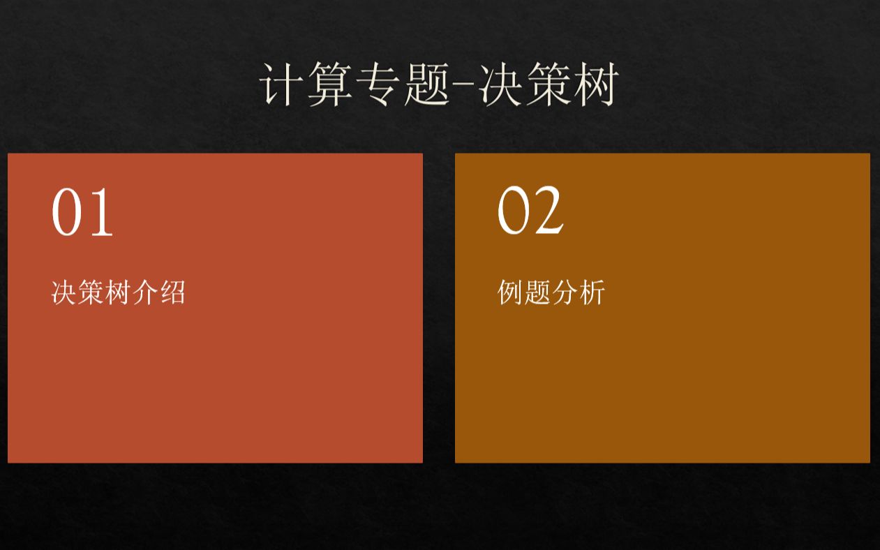 信息系统项目管理师-计算专题-决策树