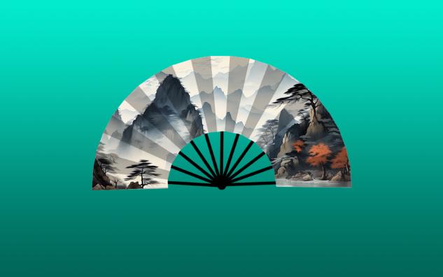 PS自由变换制作折扇