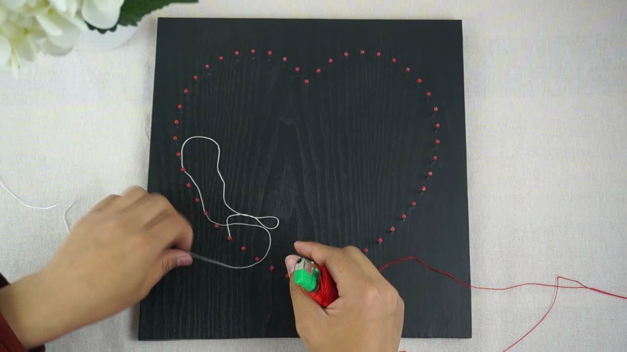 钉子绕线画-固定线的方法