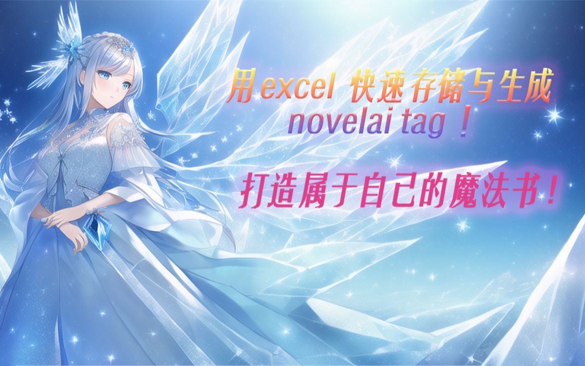 novelAI炼金师必备!打造属于自己的魔法书,用excel快速存储与生成novel...