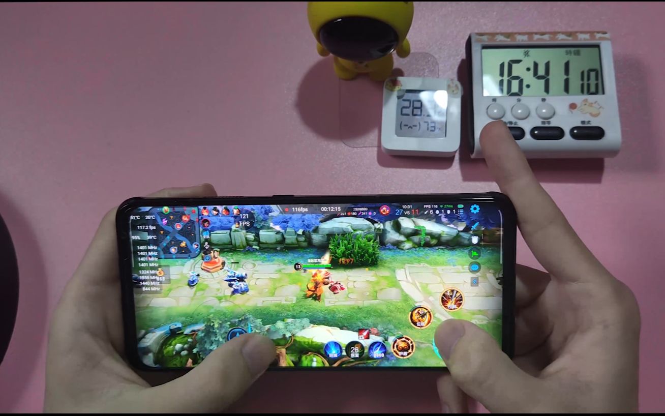 红魔游戏6sPro手机。兴奋小伙拿来测王者120帧! #测评#