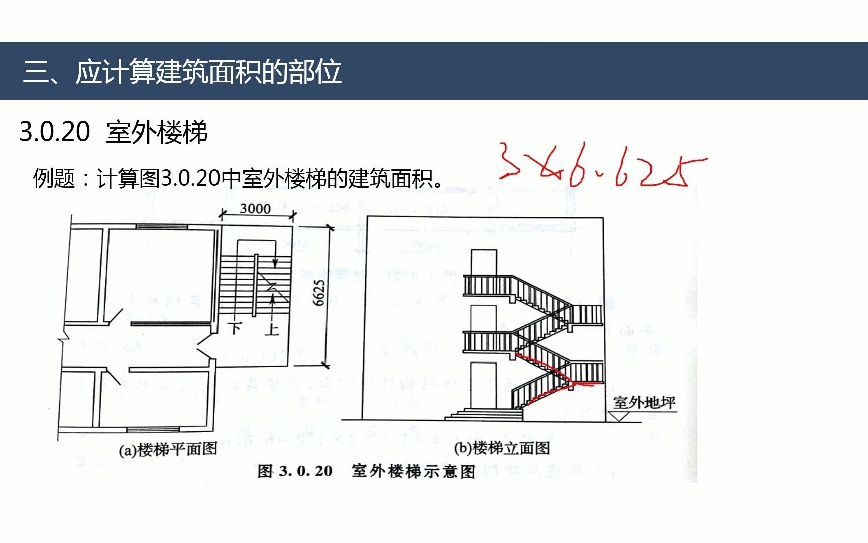 室外楼梯,如何计算建筑面积?
