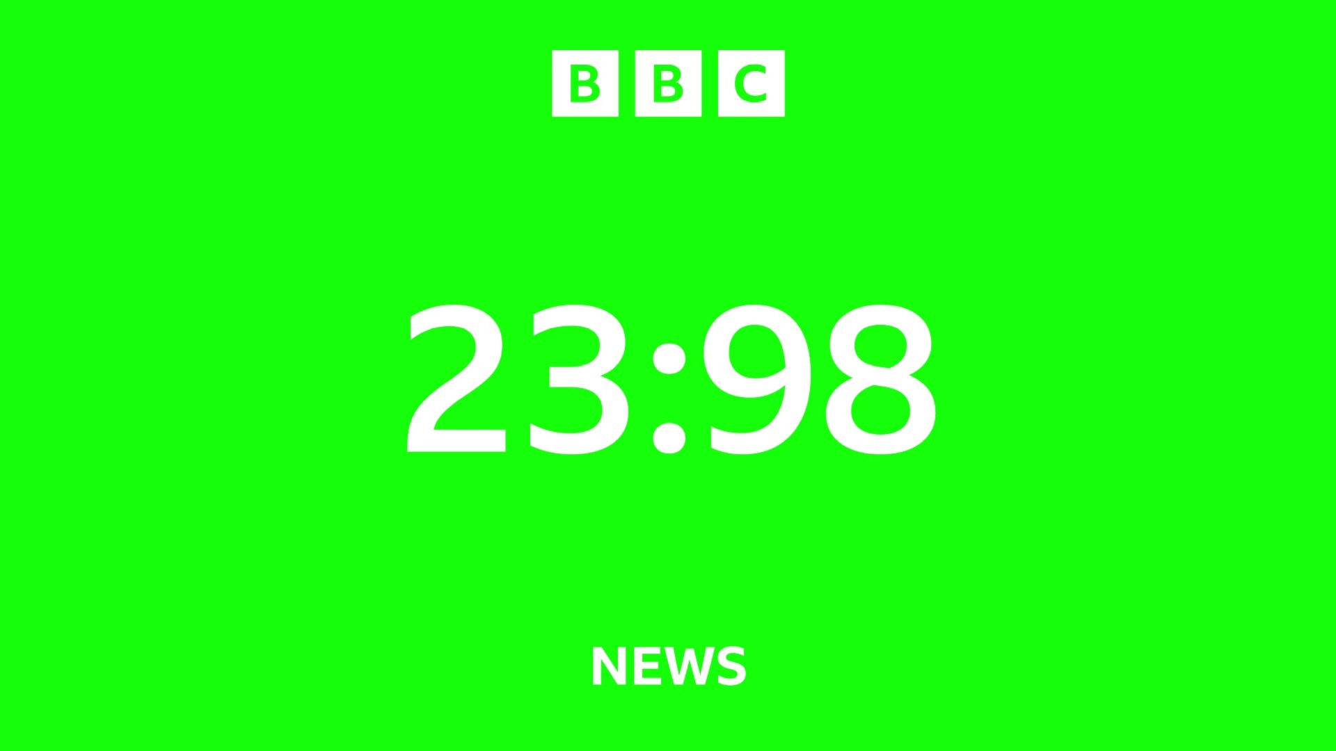 【放送文化/4K60帧】BBC新闻 90秒倒计时 绿幕素材
