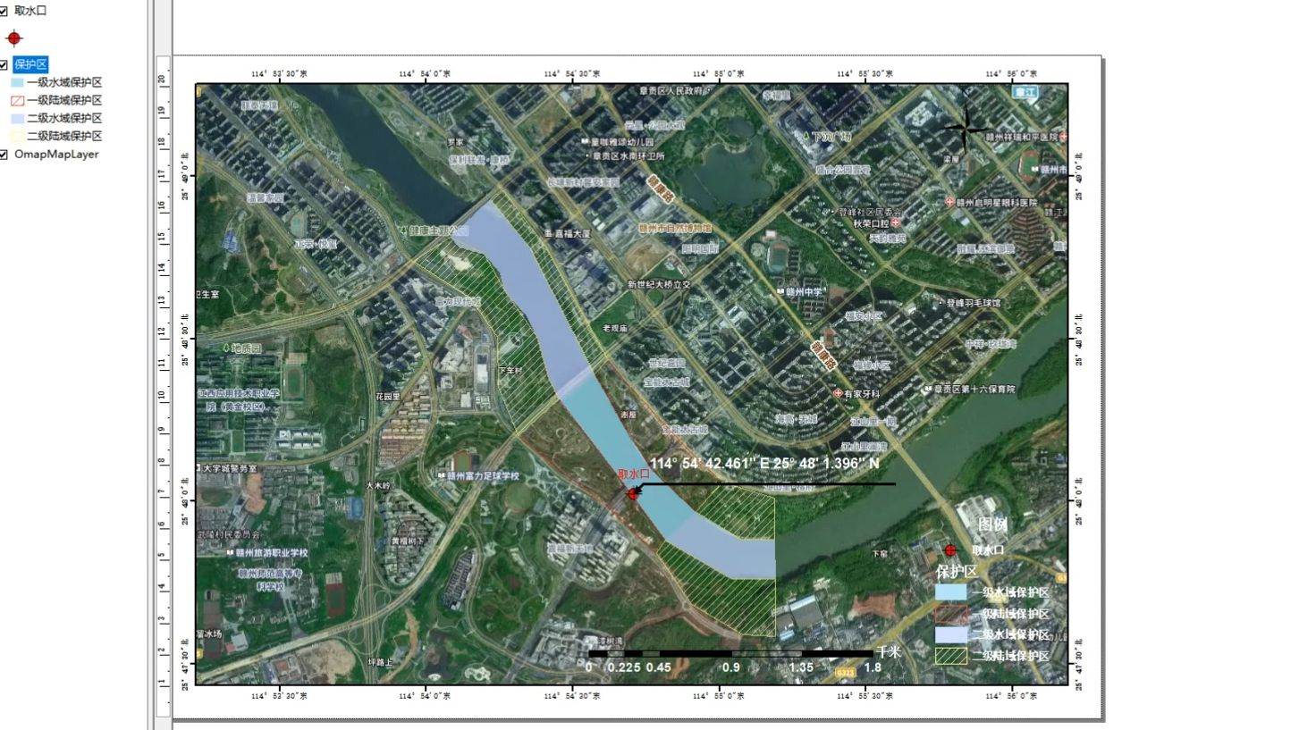 小白板奥维互动地图链接arcgis(arcmap)制图、新建点面、指北针图例...