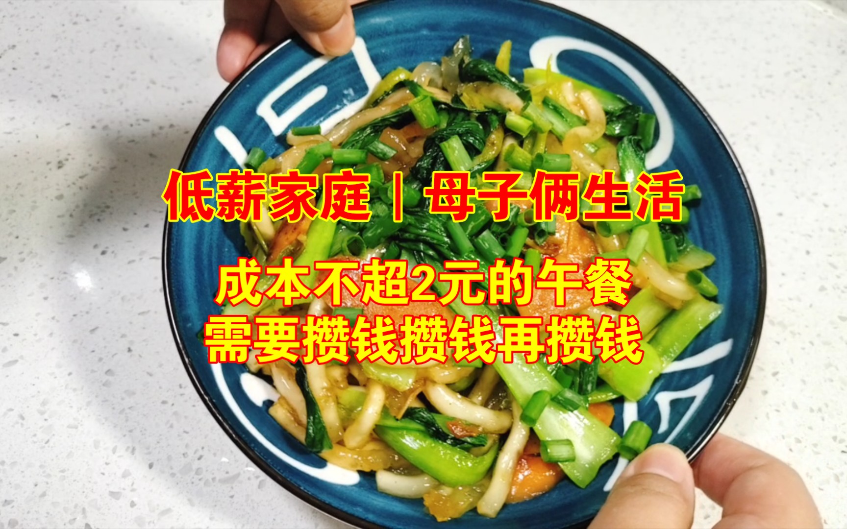 低薪家庭|母子俩生活,成本不超2元的午餐,需要攒钱攒钱再攒钱