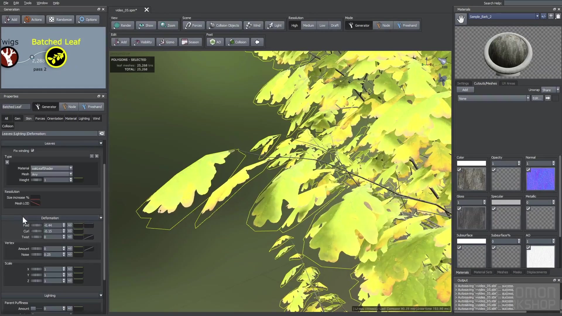 【中文字幕】SpeedTree教程 – 使用SpeedTree创建自定义高分辨率...