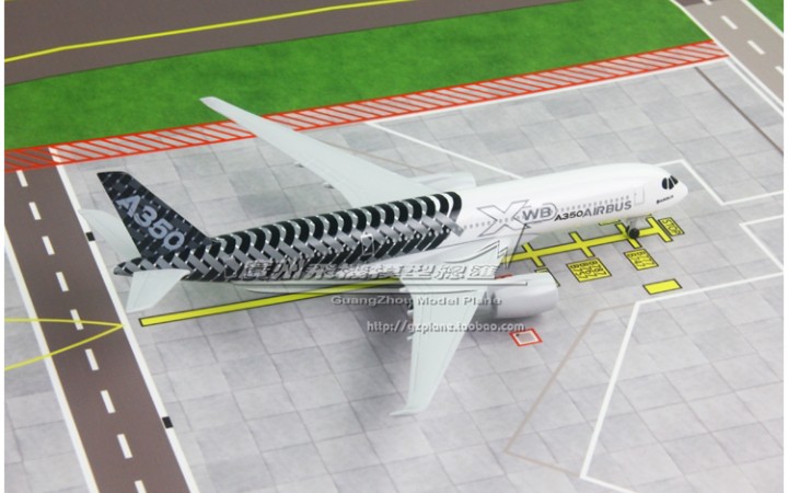 ...空中客车A350XWB 原型二号碳纤维纹格F-WWCF合金飞机模型19cm