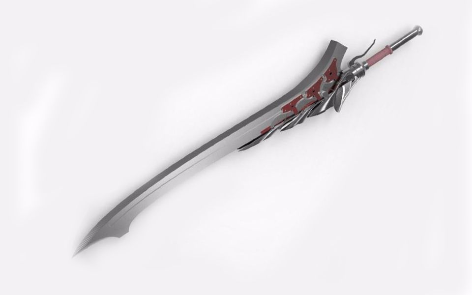 maya零基础道具建模-鬼泣5绯红皇后高模