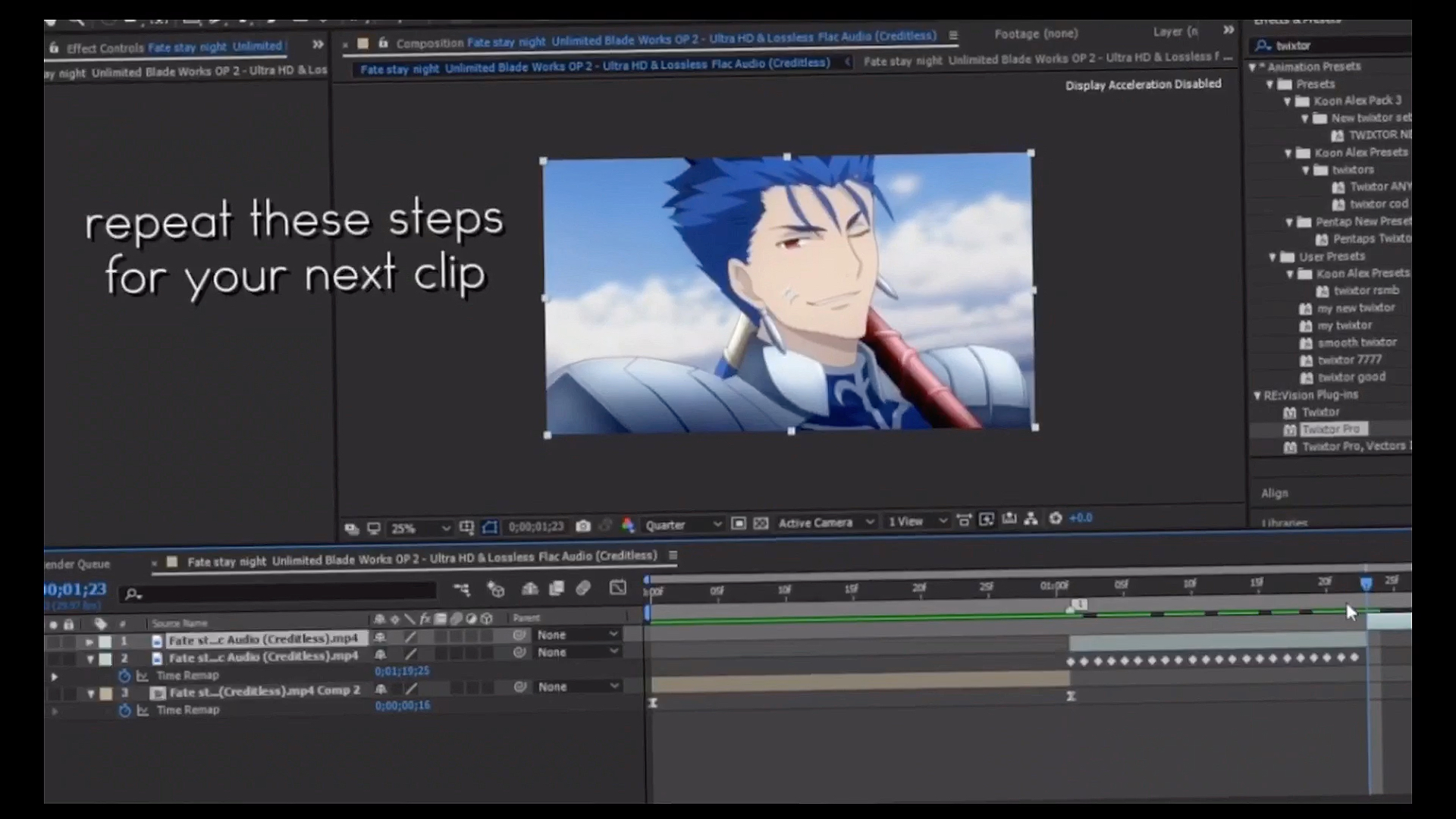 【AE教程】高级Twixtor+时间重映射
