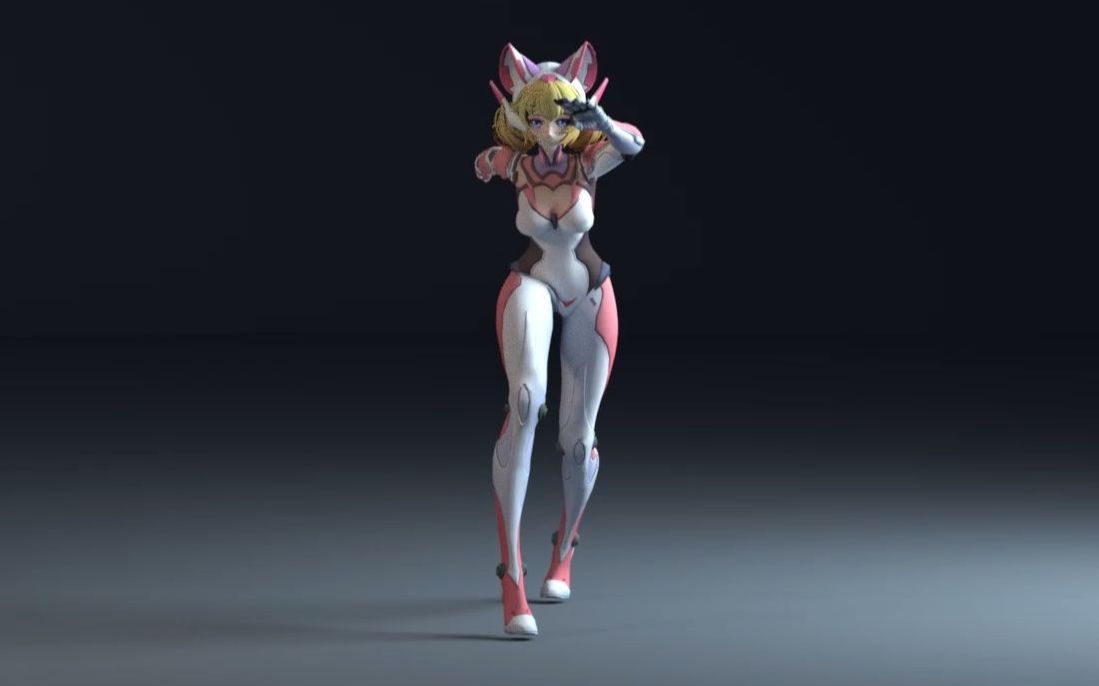 学了2天c4d做的动画成功让角色动了起来