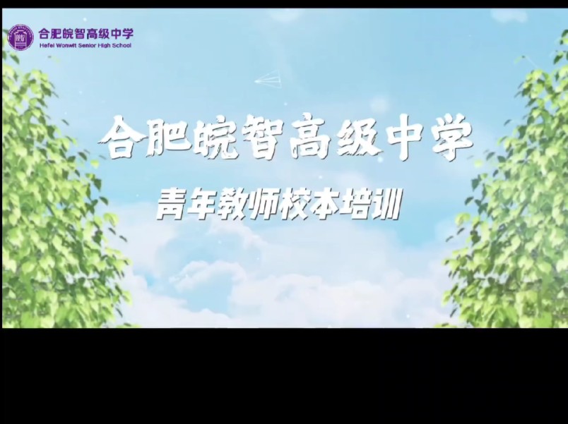 合肥皖智高级中学青年教师校本培训