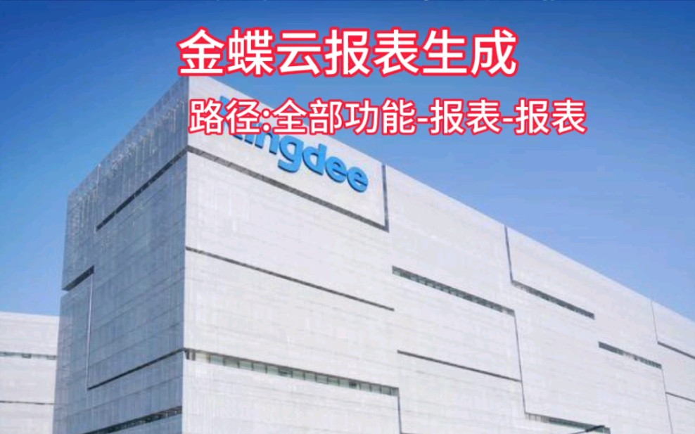 金蝶云星空报表生成