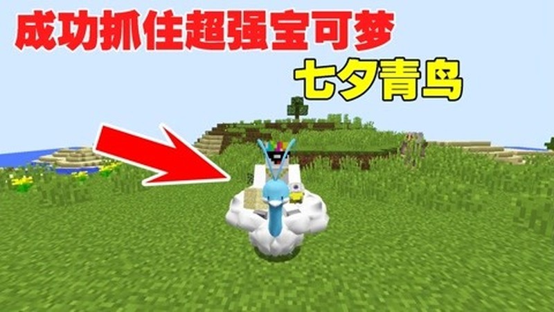 我的世界神奇宝贝2:抓住超强宝可梦七夕青鸟并练到一百级!