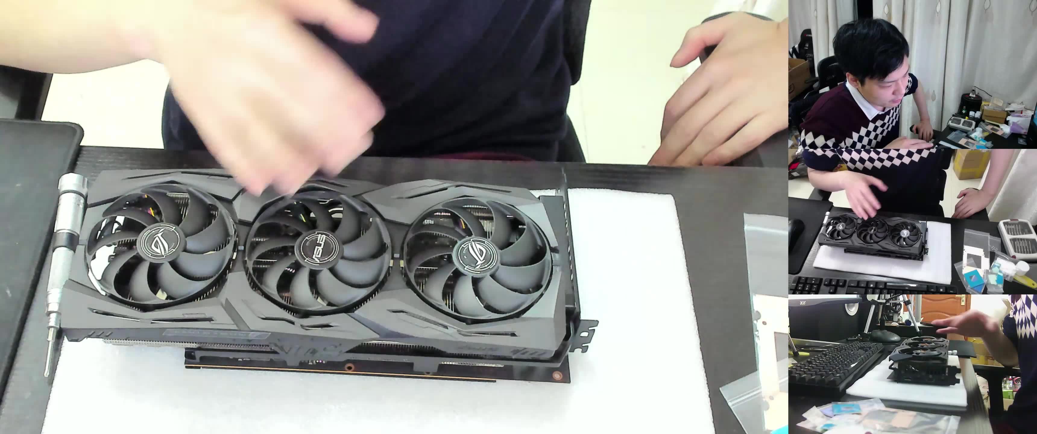 没差定制华硕ROG猛禽RX5700XT显卡显存均热板改装散热教程纯铜...